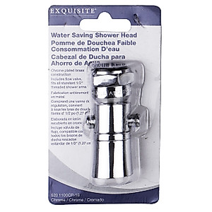 LDR Industries 520 1100CP-18 Water Saving Showerhead with Push Button Flow Control, Chrome Plated Brass