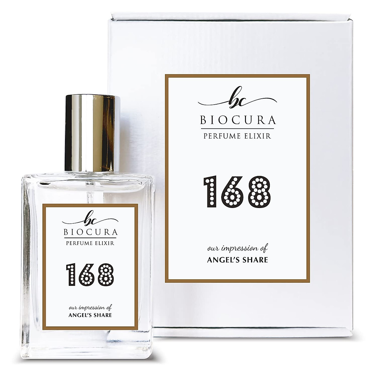 BIOCURA BC Perfume 168 Inspired by Angel's Share For Women & Men Replica Fragrance Dupes Eau de Parfum Spray Bottle 1.7 Fl Oz/50ml-X1