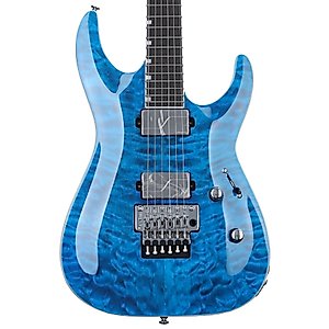 ESP LTD MH-1000 QM Electric Guitar - Black Ocean