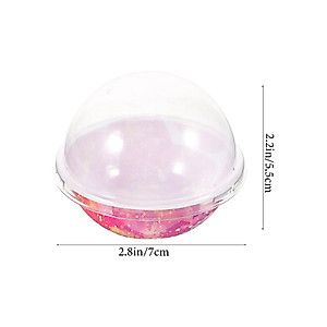 50pcs Box Muffins Cake Container with Lids Mini Cupcake Containers Moon Cake Containers Individual Cupcake Containers Cake Carrier Single The Pet Plastic Boxes