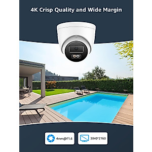 ANNKE 4K PoE Security Camera System with Audio Recording, 8 Channel 12MP H.265+ NVR with 4Pcs 8MP IP Turret Cams, Wide-Angle, IP67 Waterproof, Smart Dual Light, AI Human&Vehicle Detection(2TB HDD)