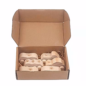 JALEOOUTLET - Wood DIY Cars Toys Wooden Crafts for Paint Art 6 Set Home Activities Easy Family Time Painting Craft Students Make Your Own Race Cart