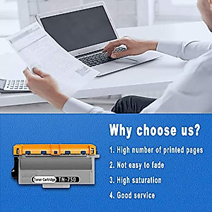 HIYOTA 1 Pack Black TN-750 TN750 Compatible Toner Cartridge Replacement for Brother hl-5440D 5450DN 5470DW/DWT 6180DW/DWT DCP-8110DN 8150DN MFC-8710DW Toner Cartridge,High Page Yield Up to 8,300 Pages