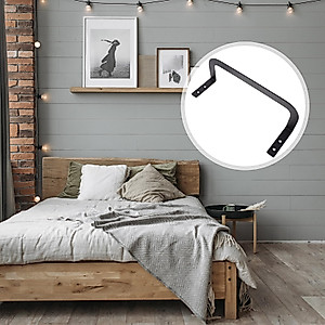 Adjustable Mattress Slide Stopper, Metal Mattress Stabilizers Mattress Retainer Bar for Adjustable Beds in Place to Keep Mattress from Sliding Black