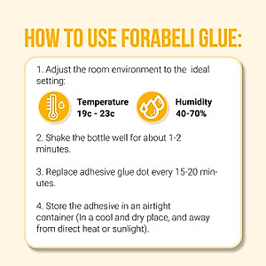 Forabeli Pure Sensitive Eyelash Glue 5ml - 7-8 Sec Drying Time, 3-4 Weeks Retention, Black Adhesive, No Fume, No Irritation