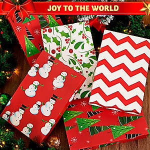 JOYIN 12 Pcs 14" x 9.5" x 2" Christmas Tone Shirt Wrap Boxes ​with Lid and Base, Clothes, Wrapping Robe Boxes,Gift Boxes, Xmas Goody Gift Boxes for Christmas, Birthdays, Wedding, 4 Designs
