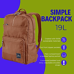 Skyway Rainier Softside Lightweight Backpacks (Moab Red, Rolltop Commuter Backpack 20L)