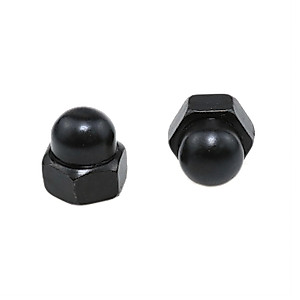 Meuey Lyot Black Stainless Steel Female Hexagon Socket Nuts Decorative Nuts Nut Covers M6 Acorn Nuts-30PCS