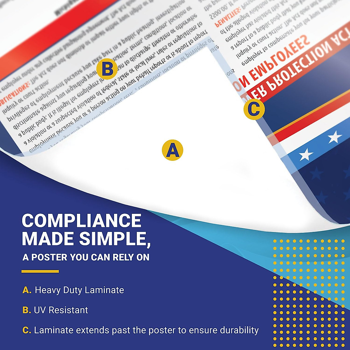 2025 Florida State and Federal Labor Law Poster - OSHA Workplace Compliant - Mandatory Regulations Posting for Employees - Required Compliance Posting 16" x 40" Laminated (1PACK)