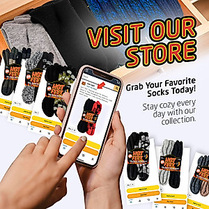 Hot Feet Men's 2 Pairs Heavy Thermal Socks