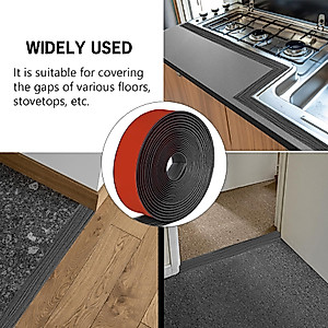 20Ft Floor Transition Strip Self Adhesive Vinyl Cover Floor Strip Flat Divider Transition Strip Wood Grain Design for Laminate Floor Gaps and Doorway Transitions (20Ft x 2 Inch, Gray)