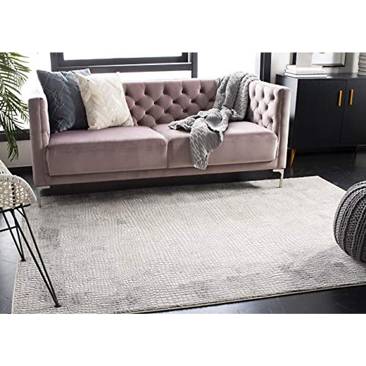 SAFAVIEH Meadow Collection 5'3" x 7'6" TaupeGrey MDW184E Modern Abstract Area Rug