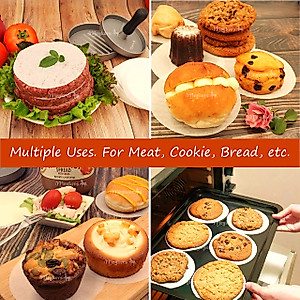 Meykers Patty Paper Sheets for 4/4.5 Inch Burger Press | 500 pcs Round | Hamburger Maker Non-Stick Heat Resistant Circle Wax Parchment Paper liege waffle keto chaffle Cookie Cake Bake