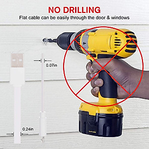 ALERTCAM 30Ft/9m Weatherproof Outdoor Power Cable for Arlo Pro and Arlo Pro 2, with Quick Charge 3.0 Power Adapter Charger Continuously Charging Your Camera (White)