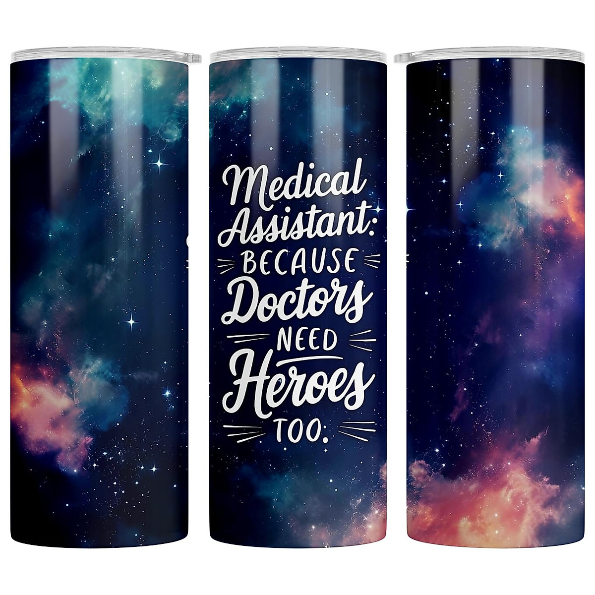 Casitika Certified Medical Assistant Gifts For Women. 20 Oz Medical Assistant Tumbler For Appreciation Week Or Graduation. Because Doctors Need Heroes Too. (Space)