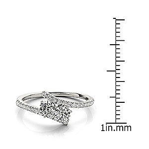 I Love US™ Two-Stone Forever Us Ring 1/2 ct tw Diamonds 14K (7)