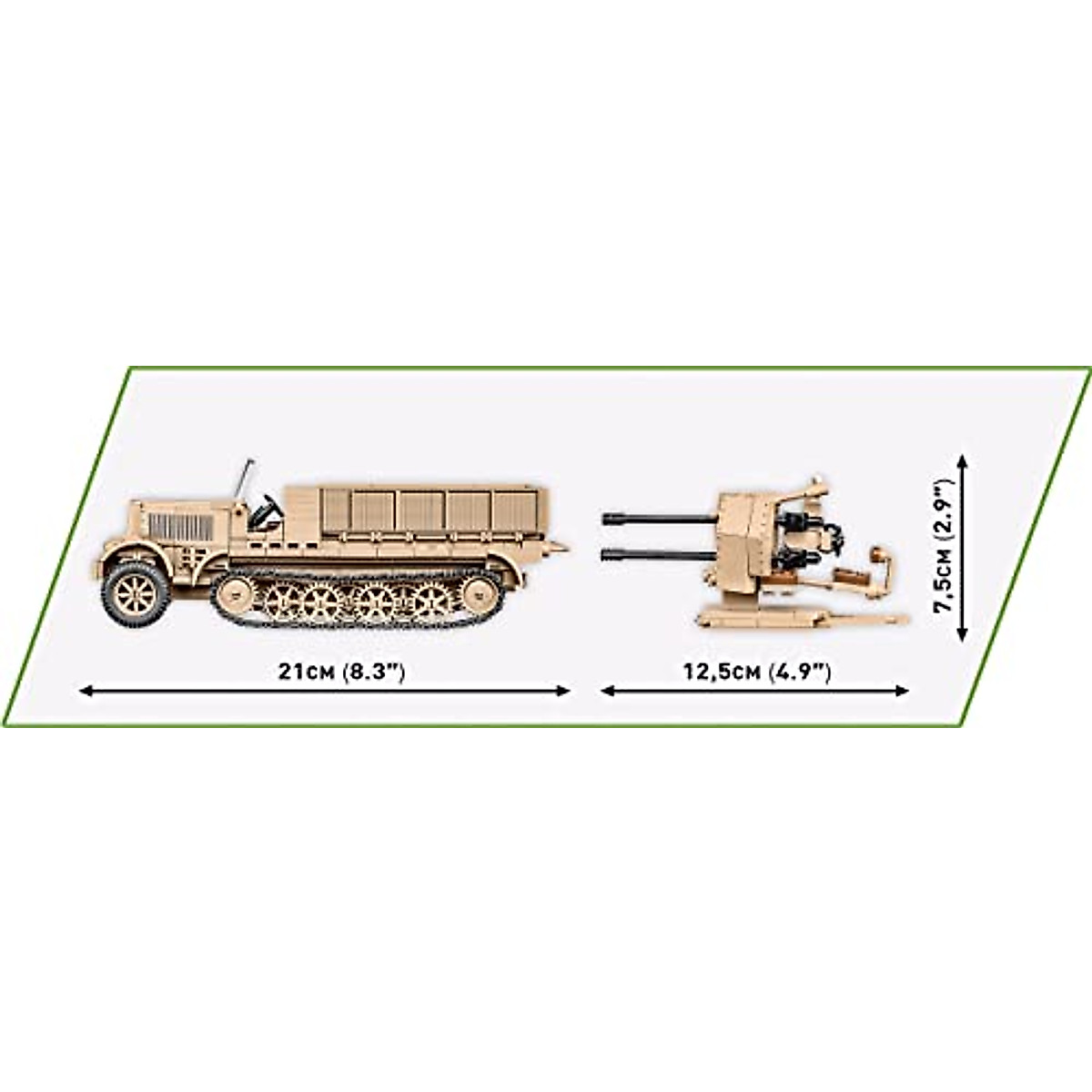 496 Pcs Hc WWII /2274/ Sd.Kfz.7/1&2Cm Flakvierli -Executive Edition