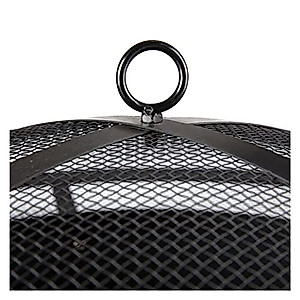 LIUXUEFE Fire Pit, Fire Bowl, wo-od Burning Fireplace, Brazier, Patio Heater (Color : Black)