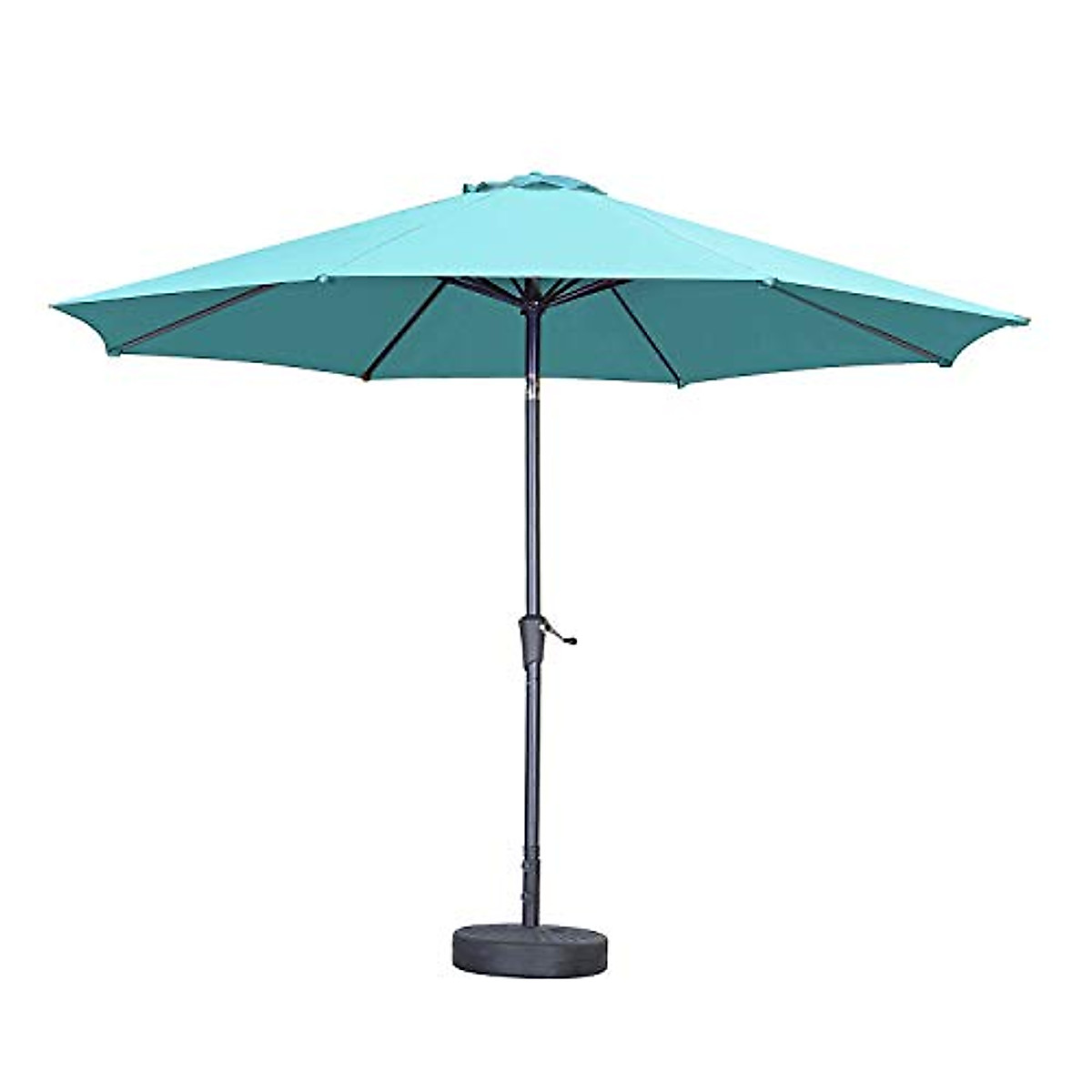HYD-Parts 11 FT Large Patio Umbrella Waterproof and Sun Shade 360-Degree Outdoor Umbrella with Tilt and Crank (Blue)