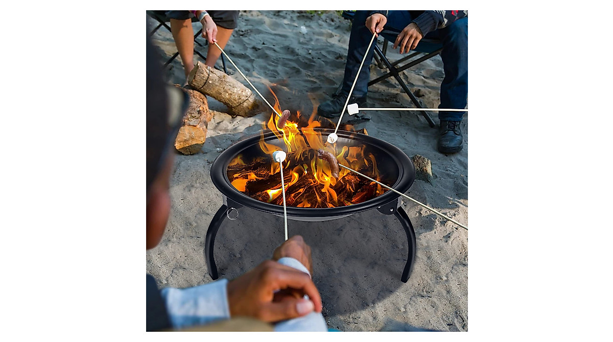 22'' Portable Foldable Fire Pit for Camping & Outdoor Fun