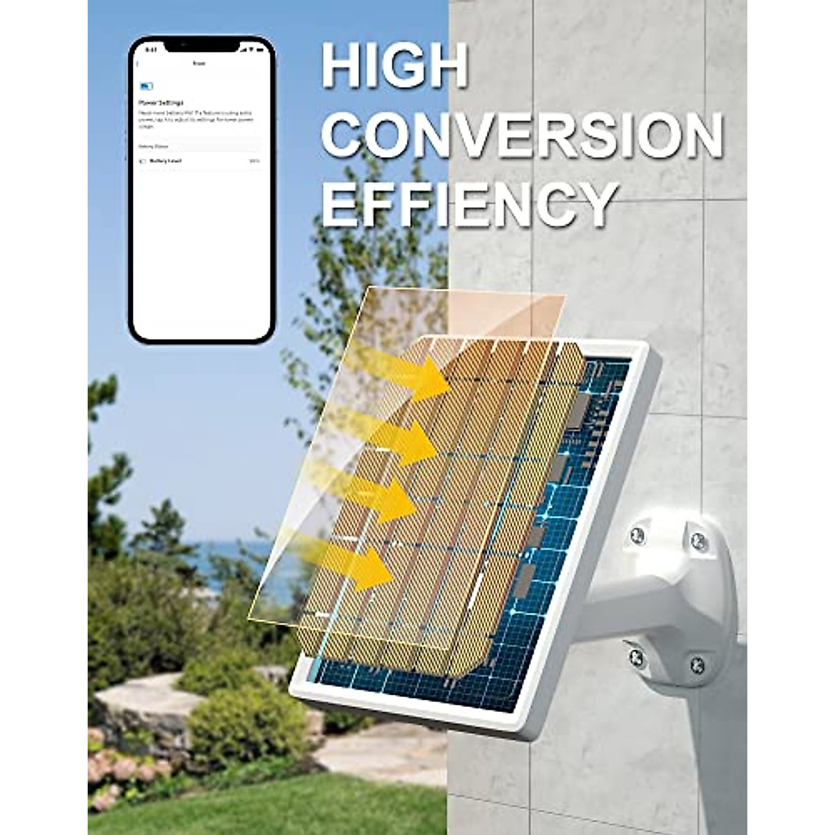 Solar Panel for Ring Camera, Camera Solar Panel Charger for Ring Stick Up Cam Battery & Spotlight Cam Battery(No Camera)