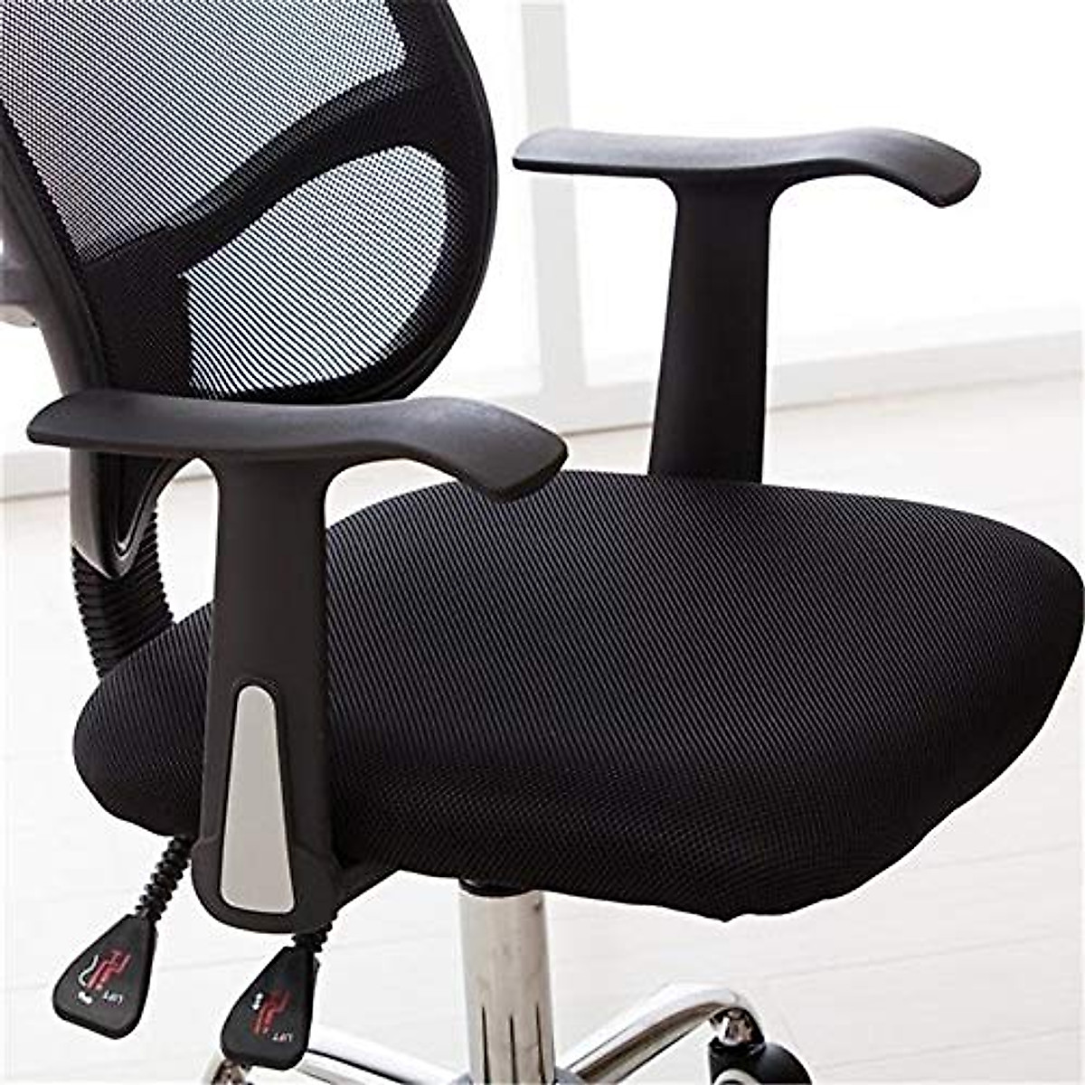 TBGFPO Executive Office Chair - High Back Office Chair with Footrest and Thick Padding - Reclining Computer Chair with Ergonomic Segmented Back, Black
