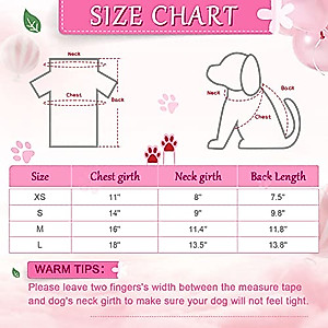 8 Pieces Pet Shirts Printed Puppy Soft Dog Shirt Pullover T Cute Sweatshirts Valentine's Day Girl Clothes Outfits Small for Dogs Cats (Vivid Pattern,Size S)