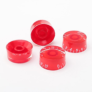 Red Black Gold Speed Control Tone Volume Knobs for LP Les Paul Guitar Pack of 4