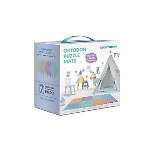 Baby Pastel Modular Mat Set of Sensory Mat Massage Game Mats for Kids Orthopedic Massage Puzzle Floor Mats