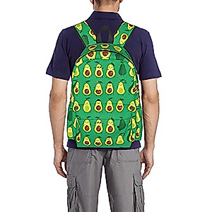 FeHuew 17 Inch Backpack Cartoon Funny Avocado Laptop Backpack School Bookbag Shoulder Bag Casual Daypack