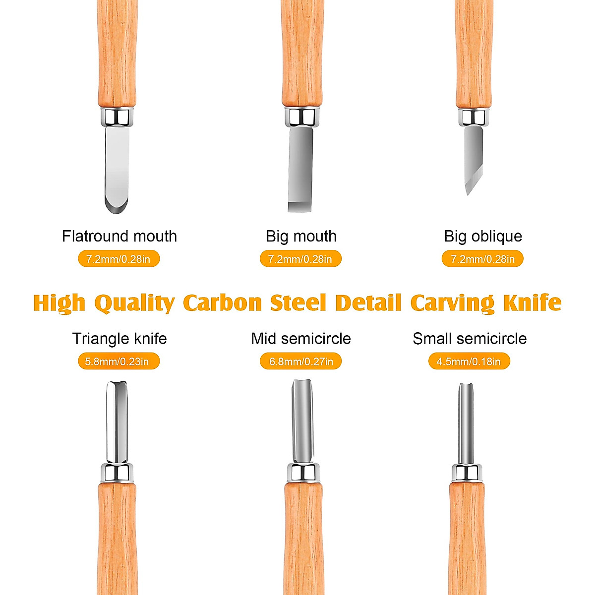 26-in-1 Wood Carving Kit with Detail Wood Carving Knife, Whittling Knife, Wood Chisel Knife, Gloves, Carving Knife Sharpener for Spoon, Bowl, Kuksa Cup (26PCS)