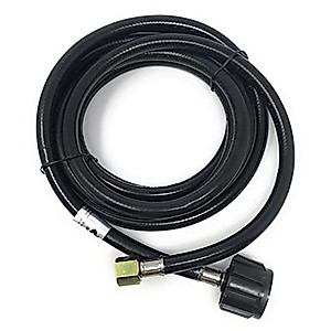 12 Feet Hose Assembly For Propane Tank Adapter QCC1 Acme x 3/8 Female Flare [948-722] Max 80,000 BTU's EVEN Controlled FLO Tanks RV BBQ Gas Grills Fire Pit Table Heaters and more