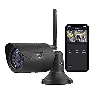 Geeni HD Hawk 2 1080p Outdoor Security Camera, IP66 Weatherproof WiFi Surveillance with Night Vision and Motion Detection, Compatible with Alexa and Google Home, No Hub Required (Black)