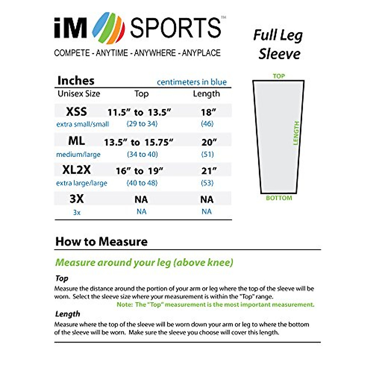 iM Sports CHEETAH Running Compression Leg Sleeves + Reduce Injury + UV Protection + Unisex + Made in USA - Neon Green - Medium/Large - Pair