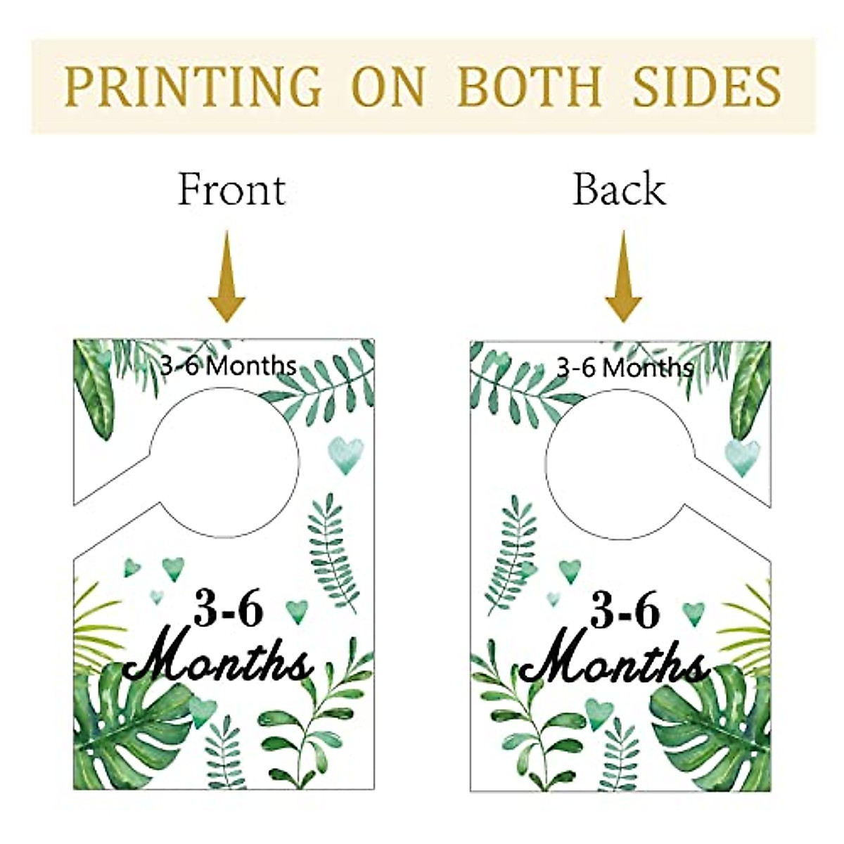 CREATCABIN 6Pcs Nursery Closet Organizer Dividers Clothing Rack Size Dividers Leaf Hanger Dividers for Clothing 0-24 Months Age Size Hanger Organization Shower Registry Gift Supplies for Girl Boy