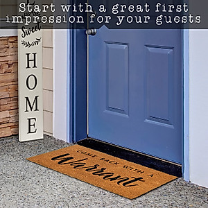 Come Back With A Warrant Doormat 30x17 Inch, Funny Warrant Welcome Mat, Unwelcome Mat, Warrant Door Mat, Come Back With a Warrant Outdoor Doormat, Mats Front Door, Warrant Front Door Mat, Warrant Mat