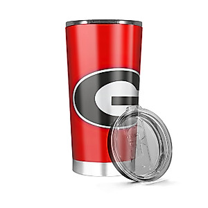 Stainless Steel Insulated Tumbler 20oz 30oz Georgia Hot Bulldogs Tea Coffee Wine Cold Iced Cup Mug Suit For Home Office Travel, White