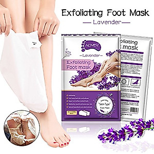 Foot Peel Mask 3 Pack， Exfoliator Peel Off Calluses Dead Skin Callus Remover，Baby Soft Smooth Touch Feet-Men Women (Lavender)