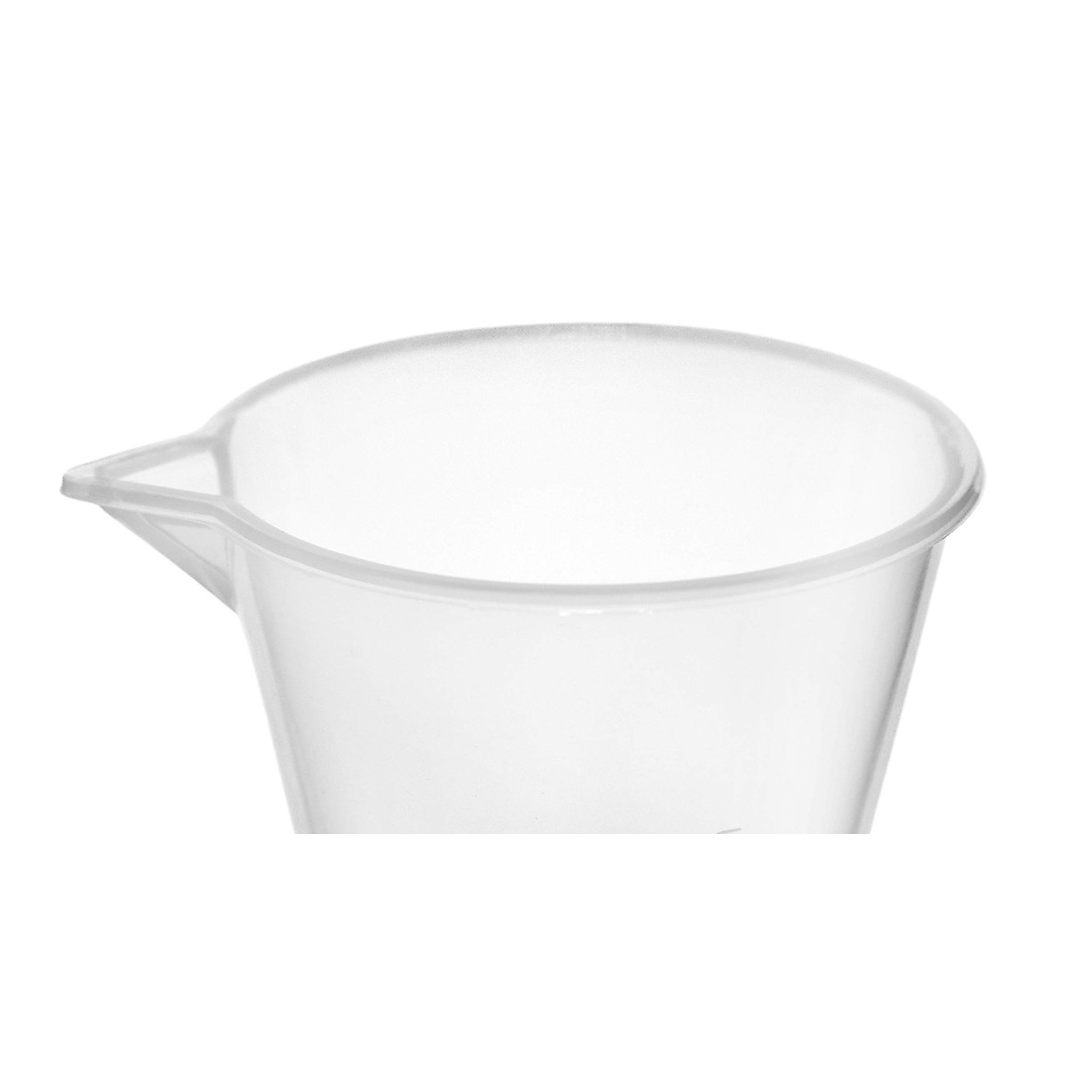 EISCO Conical Measure, 25ml - Polypropylene Plastic, Translucent - Pouring Spout - 1ml Raised Graduations - Hexagonal Base