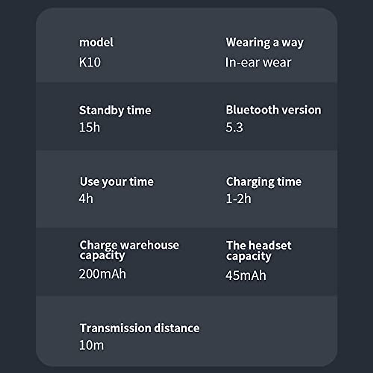 YUUAND Wireless Earphones Stereo Earbuds LED Digital Display in Ear Noise Cancelling Bass Bluetooth 5.3 TWS for iOS Android