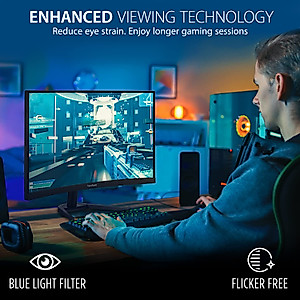 ViewSonic VX2468-PC-MHD 24 Inch Full HD 1080p 165Hz 1ms Curved Gaming Monitor with AMD FreeSync Premium Eye Care Frameless HDMI and Display Port (Renewed)