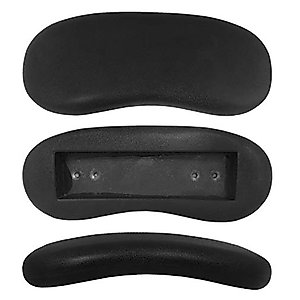 Replacement Office Chair Armrest Arm Pads Kidney Shaped - Set of 2 - S5280