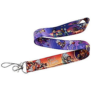 Owl House Lanyard Cartoon Lanyards for Id Badges Neck Lanyard for Keychain Key Rings Halloween Carnival Gift Purple