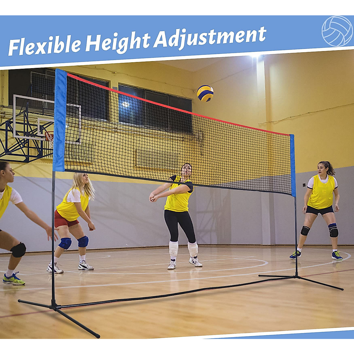 Gagalileo Pickleball Net, Portable Pickleball Net System, Adjustable Height Nylon Net with Carry Bag, 10x5.2 FT Suitable for Kids and Multiplayer Sports, Easy Setup