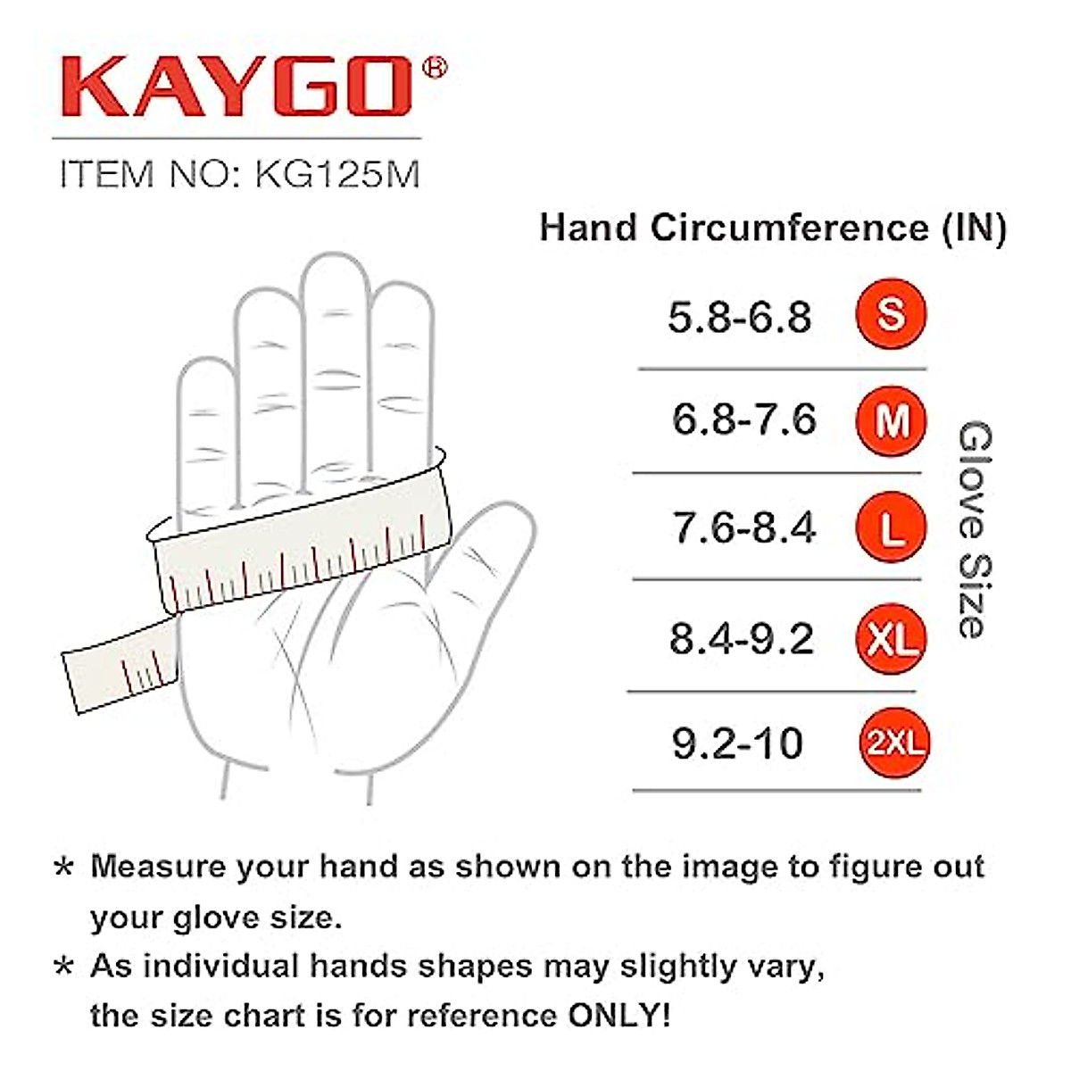 KAYGO Work Gloves For Men, KG125M Mechanic Utility Work Gloves for All Purpose, Excellent Grip, Heavy Duty, Improved Dexterity, Touch Screen,Medium