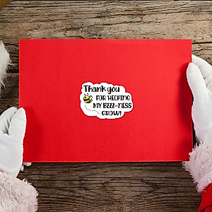 muminglong 1.5 Inch Thank You for Helping My Bzzz-Ness Grow Sticker,Bee Sticker,Thank You Sticker, Small Business, Handmade Sticker,Packaging Sticker, 500 PCS