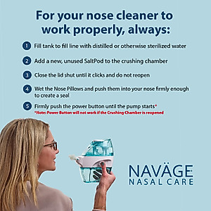 Navage Multi-User Bundle - Navage Nasal Irrigation System - Saline Nasal Rinse Kit with 1 Navage Nose Cleaner, 20 Salt Pods, and Extra Nasal Dock and Pair of Nose Pillows