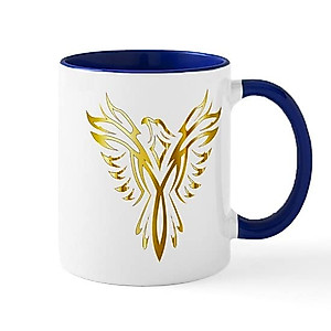 CafePress Phoenix Bird Gold Mugs Ceramic Coffee Mug, Tea Cup 11 oz
