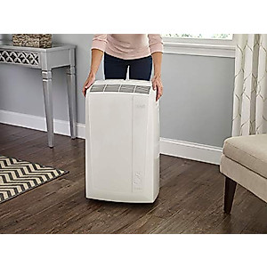 De'Longhi 3-in-1 Portable Air Conditioner, Dehumidifier & Fan + Remote Control & Wheels, 400 sq ft, Large Room, 6000 (DOE) / 10000 BTU (ASHRAE), White, PACN250GN (Renewed)