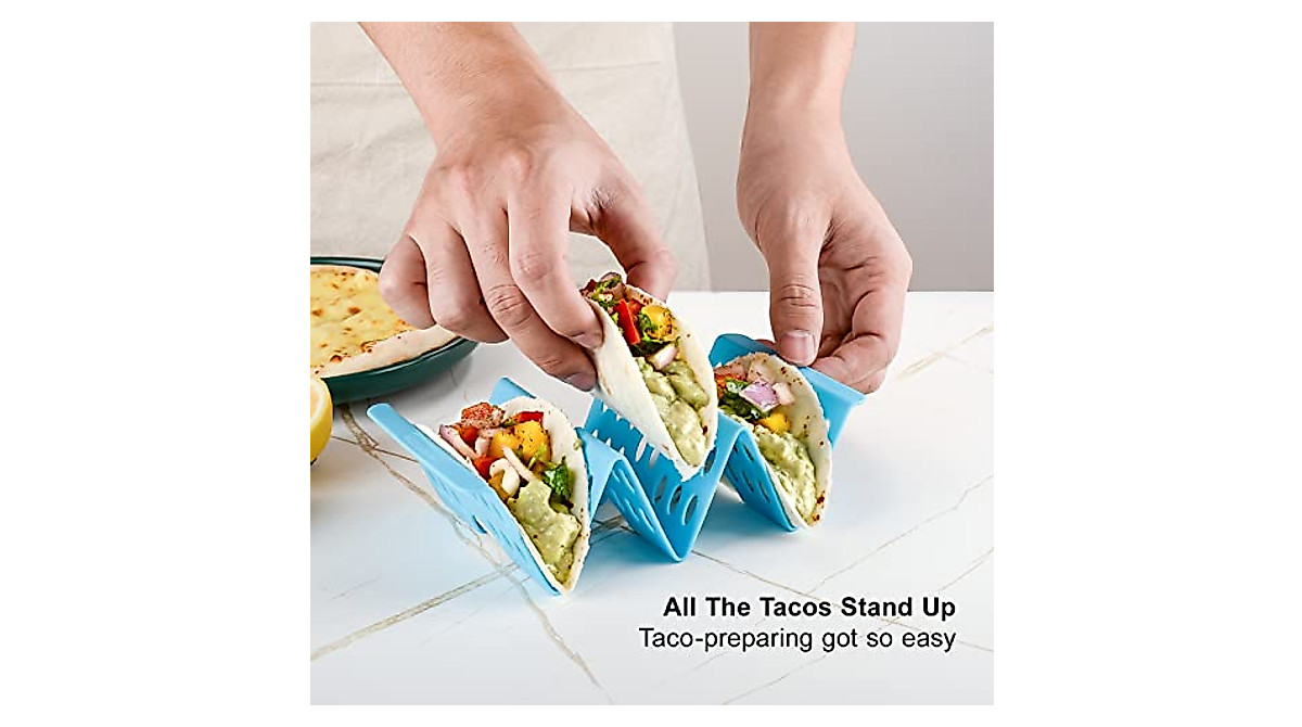 Colorful Taco Holder Set - 7PCS BPA Free Stands